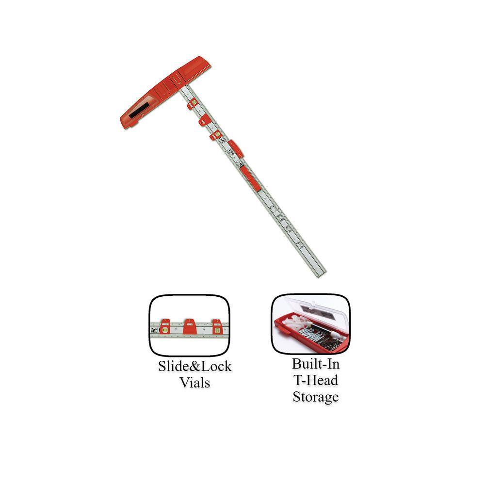 Kapro 48 in. Match Mark/Level System Set with Head, Handle and Knife ...