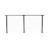 CityPost 12 ft. Deck Cable Railing, 42 in. Base Mount, Black CP-12-B-D ...