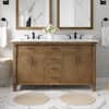 Home Decorators Collection Bellington 60 in. Double Sink Almond Toffee ...