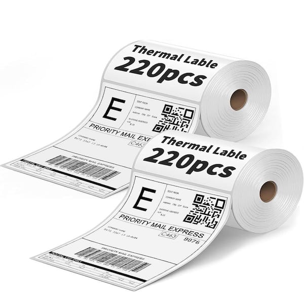 4 x 6 Shipping Labels Direct Thermal 500 Fan-Fold BPA Free Fade Resistant Ultra-Strong Adhesive ...