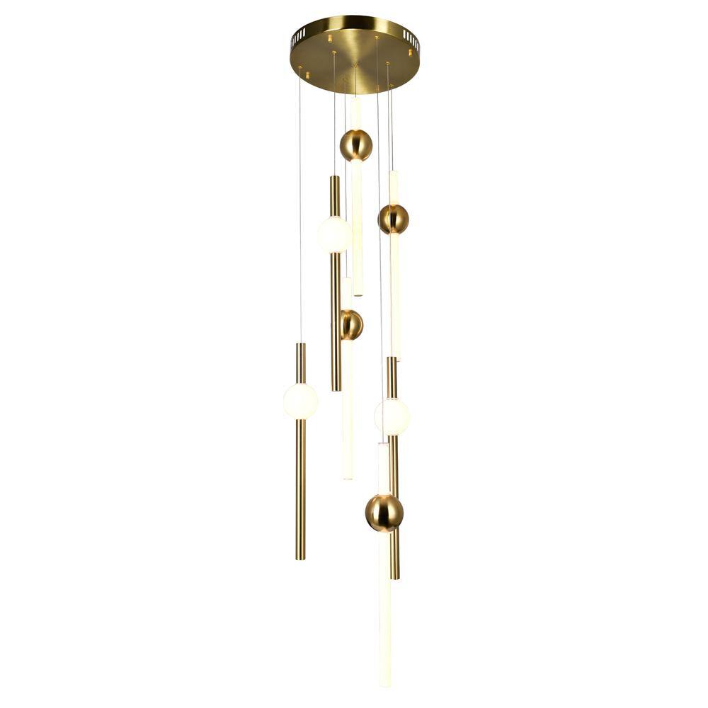 CWI Lighting Baton LED Pendant With Brass Finish 1208P20-7-625 - The ...