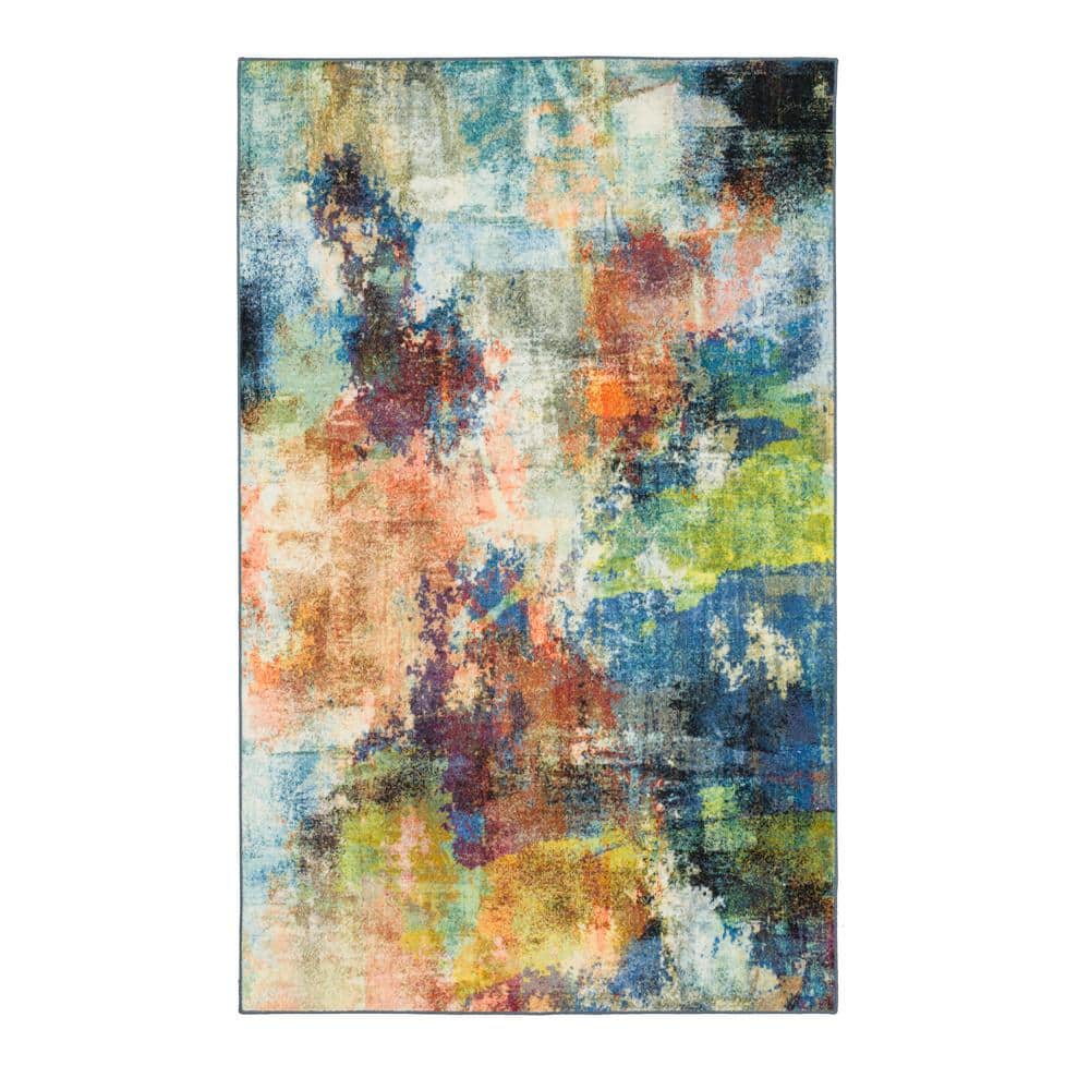 Mohawk Home Decollage Multi 9 ft. x 12 ft. Abstract Area Rug 149725 ...