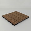 Tunearary 11.8 in. x 11.8 in. Outdoor Patio 3D TEAK Wood Plastic ...