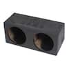 Q POWER Dual 12 in. Sealed Port Subwoofer Sub Box with Bedliner Spray ...