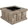 Pavestone RumbleStone 38.5 in. x 21 in. Square Concrete Fire Pit Kit No ...