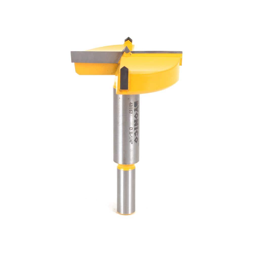 Yonico Forstner 2 1 4 in. Dia 10 mm Shank Solid Hardened Steel Forstner Bit 43057C The Home Depot