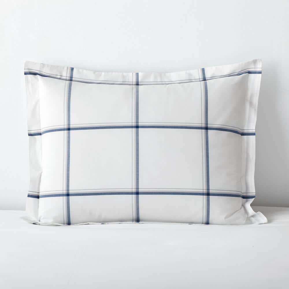 The Company Store Company Cotton Window Pane Plaid Navy 200 Thread ...