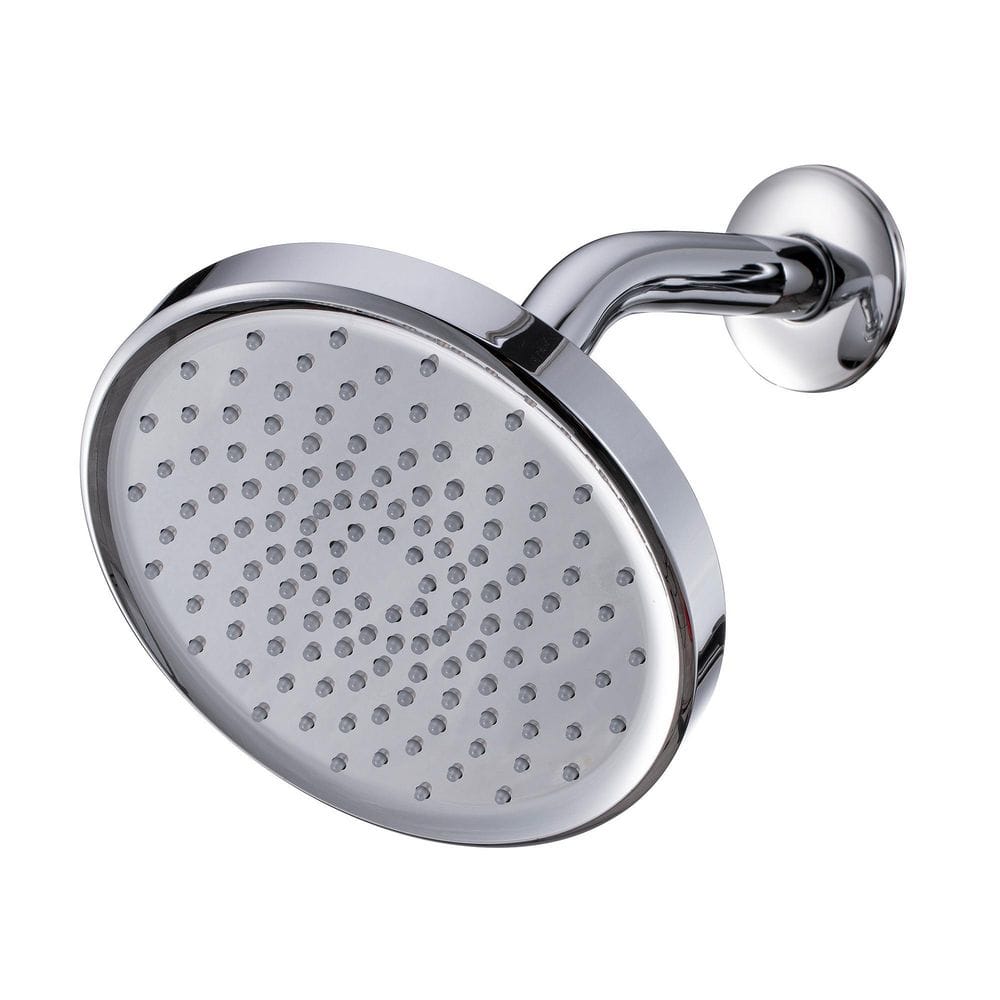 Tahanbath 1-Spray Patterns with 2.5 GPM 6 in. Wall Mount Rain Fixed ...