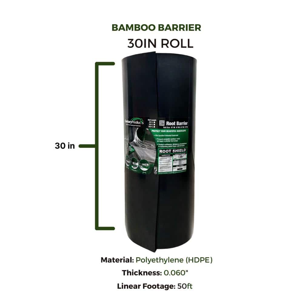 Century Products 2.5 ft. x 50 ft. Root Shield Water Barrier 60 mil RS30 ...