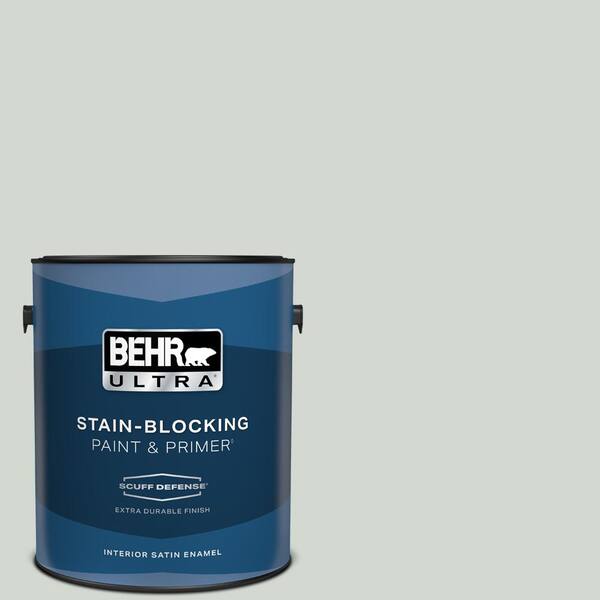 BEHR ULTRA 1 gal. #N410-2 Brook Green Extra Durable Satin Enamel ...