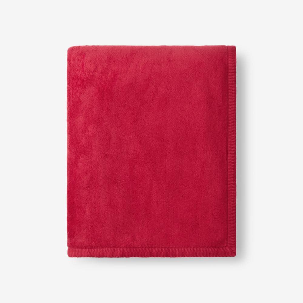 The Company Store Cotton Fleece Ruby Cotton Throw Blanket 85060-THRW ...