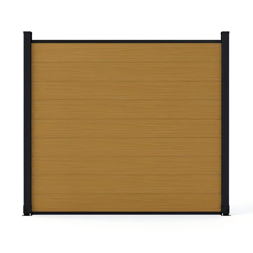 mondaria 5.5 ft. H x 6 ft. W Teak Composite Privacy Fence Panel Kit ...