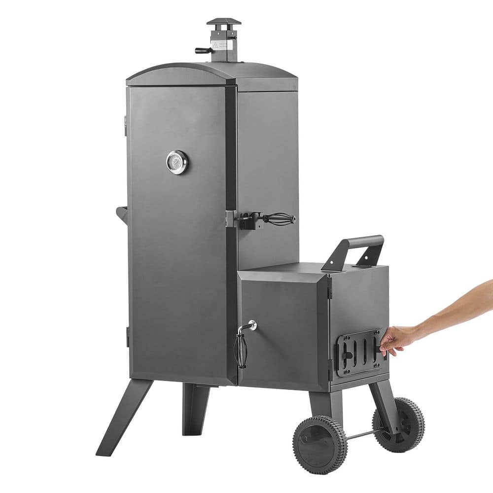 SKYSHALO Charcoal Offset Smoker, Steel BBQ Offset Smoker with Side ...