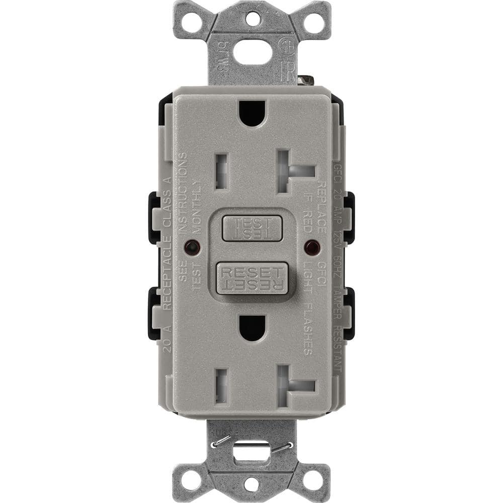 Lutron Claro 20-Amp Tamper Resistant Duplex Receptacle, Cobblestone ...