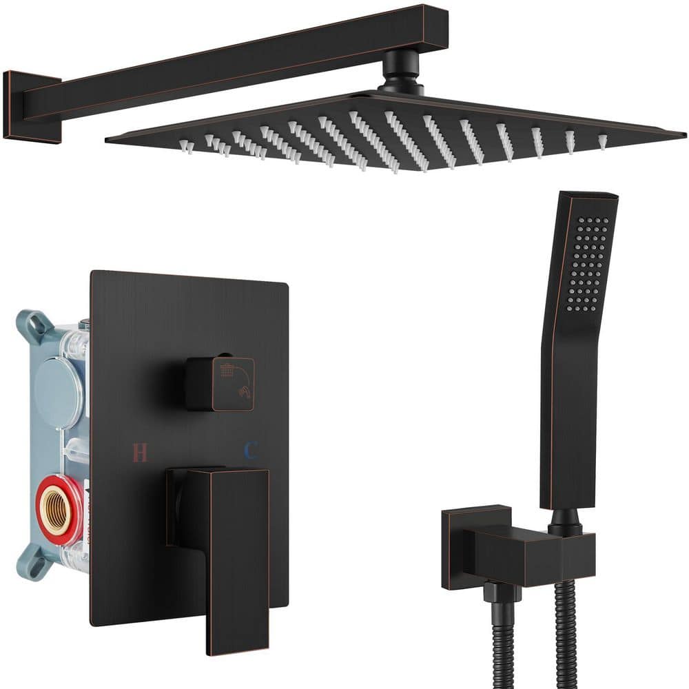 PICTURESQUE CENDU LLC 1-Handle Wall Mount Shower Trim Kit in Oil Rubbed ...