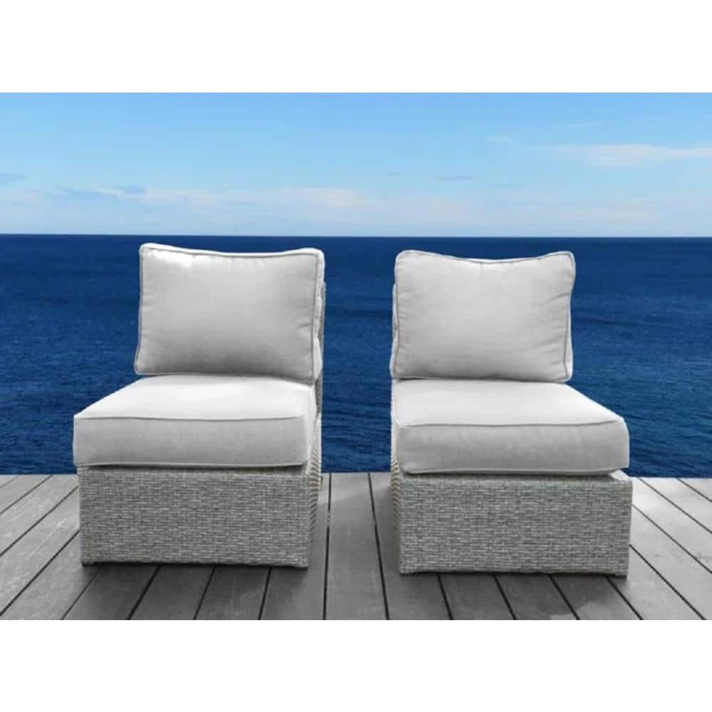 Misopily Modern Rustproof Aluminum Outdoor Lounge Chair with Hand-Woven ...