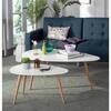 SAFAVIEH Saffron 46 in. White Wood Coffee Table FOX8203A - The Home Depot