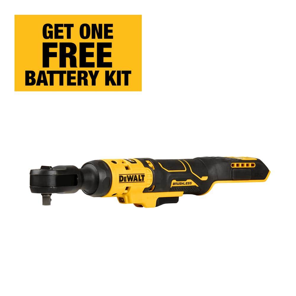 DEWALT ATOMIC 20V MAX Cordless 3/8 in. Ratchet (Tool Only) DCF513B ...