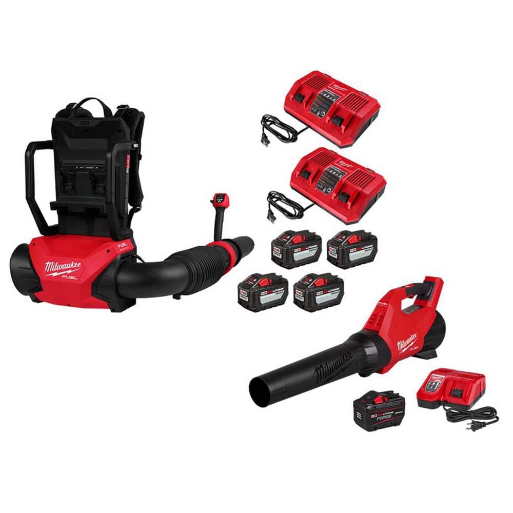 Milwaukee M18 FUEL 18V Brushless Cordless Dual Battery Backpack Blower ...