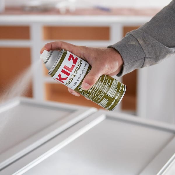KILZ 13 oz. Mold & Mildew White Oil-Based Interior and Exterior Primer ...