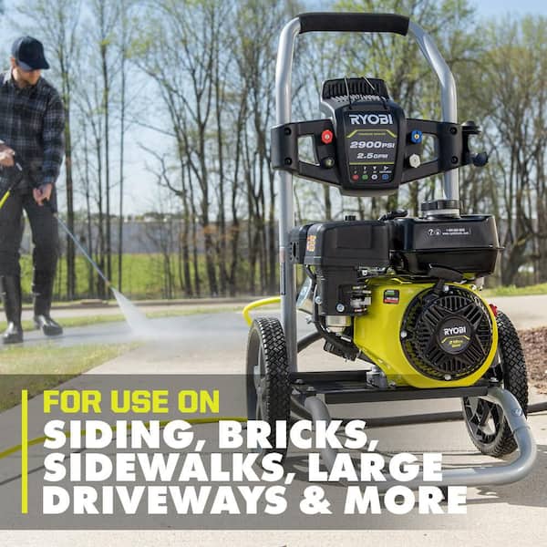 RYOBI 2900 PSI 2.5 GPM Cold Water Gas Pressure Washer with 212cc Engine ...