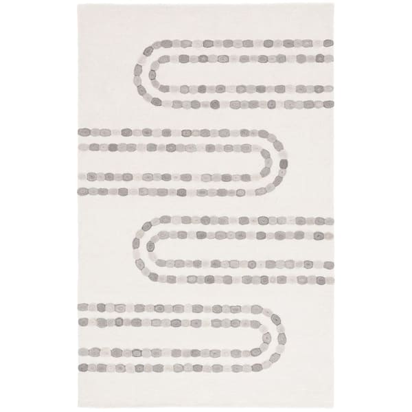 SAFAVIEH Manhattan 5 ft. x 8 ft. Ivory/Gray Modern Arches Area Rug ...