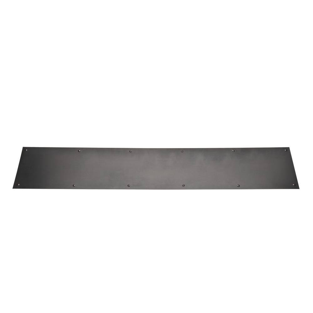 Baldwin 6 in. x 34 in. Stainless Steel Kick Plate in Oil-Rubbed Bronze ...