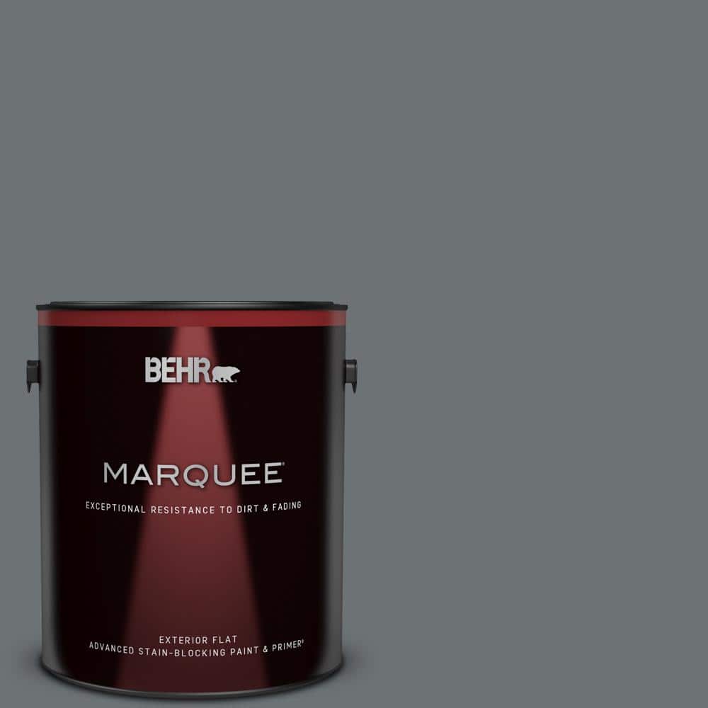 BEHR MARQUEE 1 gal. #MQ5-28 Dawn Gray Flat Exterior Paint & Primer ...