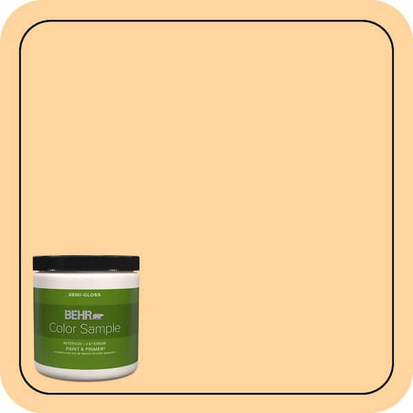 BEHR PREMIUM PLUS 8 oz. #P240-3 Mango Nectar Semi-Gloss Interior ...