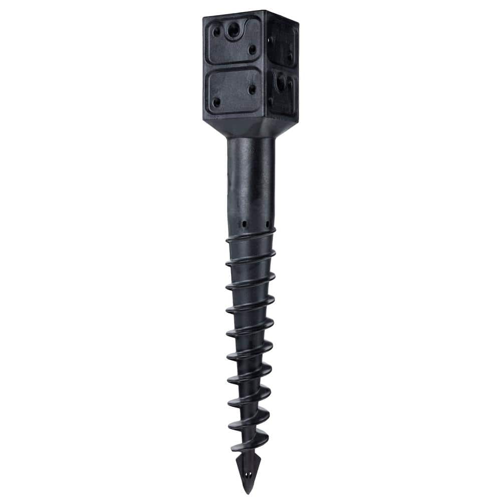 4 x 4 x 29 Eco Screw Post Base Saddar PSKSCR4x4x29 - The Home Depot