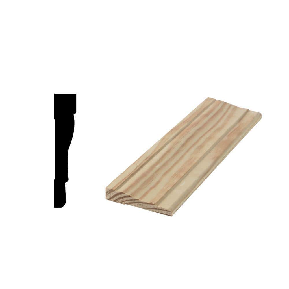 Woodgrain Millwork WM 444M - 5/8 in. x 3-1/4 in. Solid Pine Door and ...