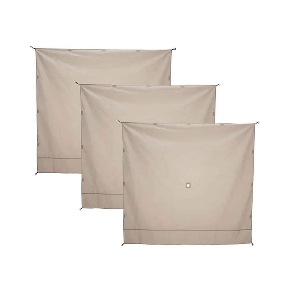 Gazebo Wind Panels, Portable Gazebo Wind Panels, Desert Sand (3-Pack ...
