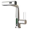 FLG Single Handle Single Hole LED Bathroom Faucet with Pull Out Sprayer ...