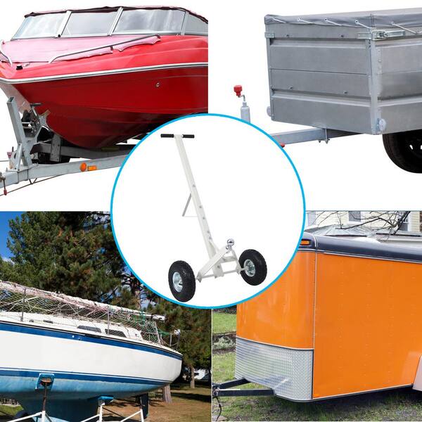 Runesay 600 lbs. Maximum Capacity Steel Trailer Dolly with Pneumatic ...