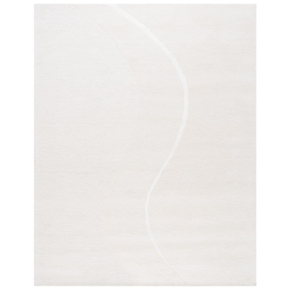 SAFAVIEH Fifth Avenue 8 ft. x 10 ft. Ivory Solid Wavy Area Rug FTV452A ...