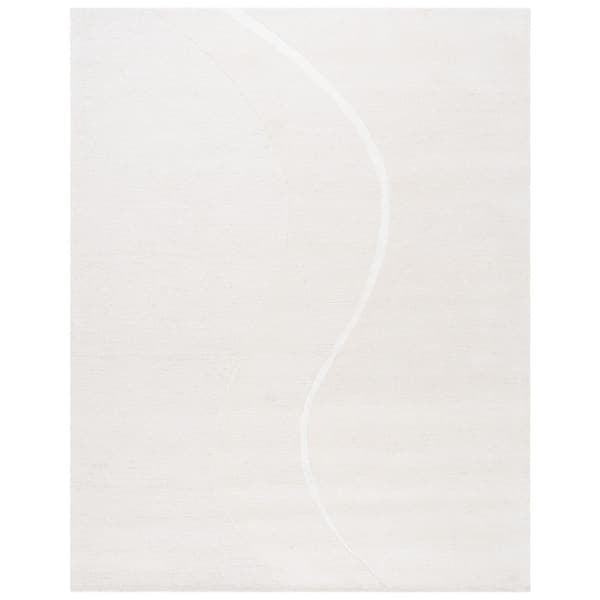 SAFAVIEH Fifth Avenue 8 ft. x 10 ft. Ivory Solid Wavy Area Rug FTV452A ...