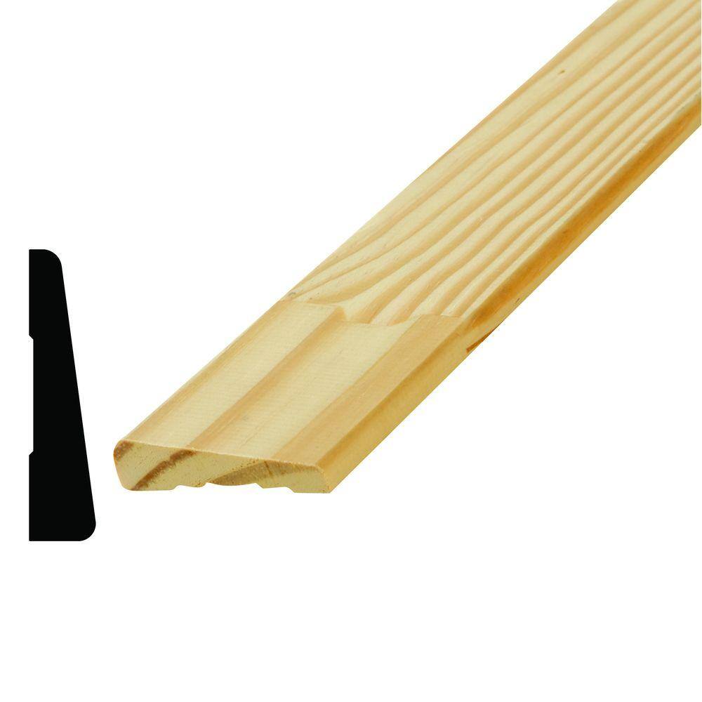 HOUSE OF FARA 11/16 in. D x 2-1/4 in. W x 84 in. L Unfinished Pine Wood ...