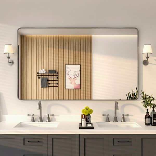 niveal 60 in. W x 36 in. H Rectangular Framed Wall Bathroom Vanity ...