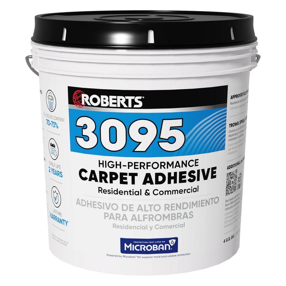 ROBERTS Beige 4 Gal. (16 qt.) High Performance Carpet Floor Adhesive ...
