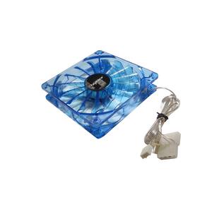 Bgears 140 mm Blue 2-Ball Bearing PWM Blue LED 12-Volt DC Fan in Blue b ...