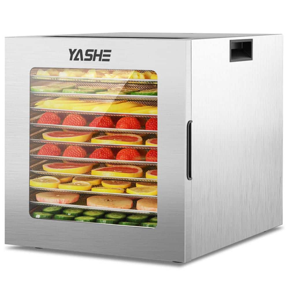 YASHE 10 Stainless Steel Food Dryer 10 Presets 48H Timer and ...
