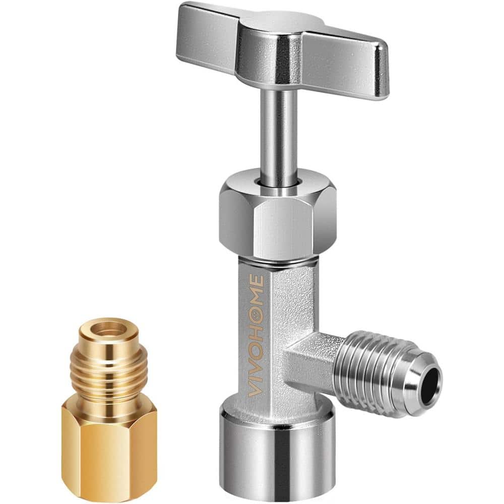 VIVOHOME R134a Self Sealing Can Tap Opener with Tank Adapter for 1/4 in ...