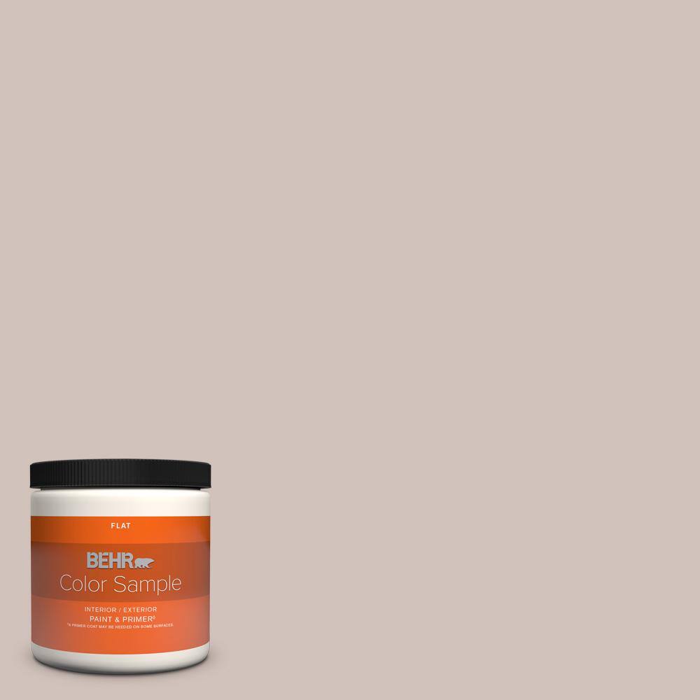 BEHR PREMIUM PLUS 8 oz. #N130-2 Ash Rose Flat Interior/Exterior Paint ...