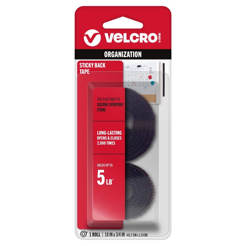 VELCRO 18 in. x 3/4 in. Sticky Back Tape 90078 - The Home Depot