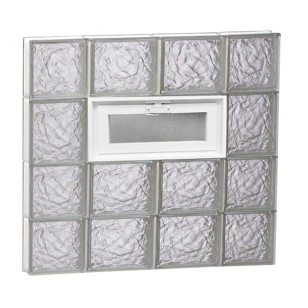 Clearly Secure 27 in. x 25 in. x 3.125 in. Frameless Ice Pattern Vented ...
