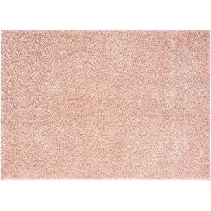 LUXE WEAVERS Plush Collection Brown 5x7 Fuzzy Solid Shag Polypropylene ...