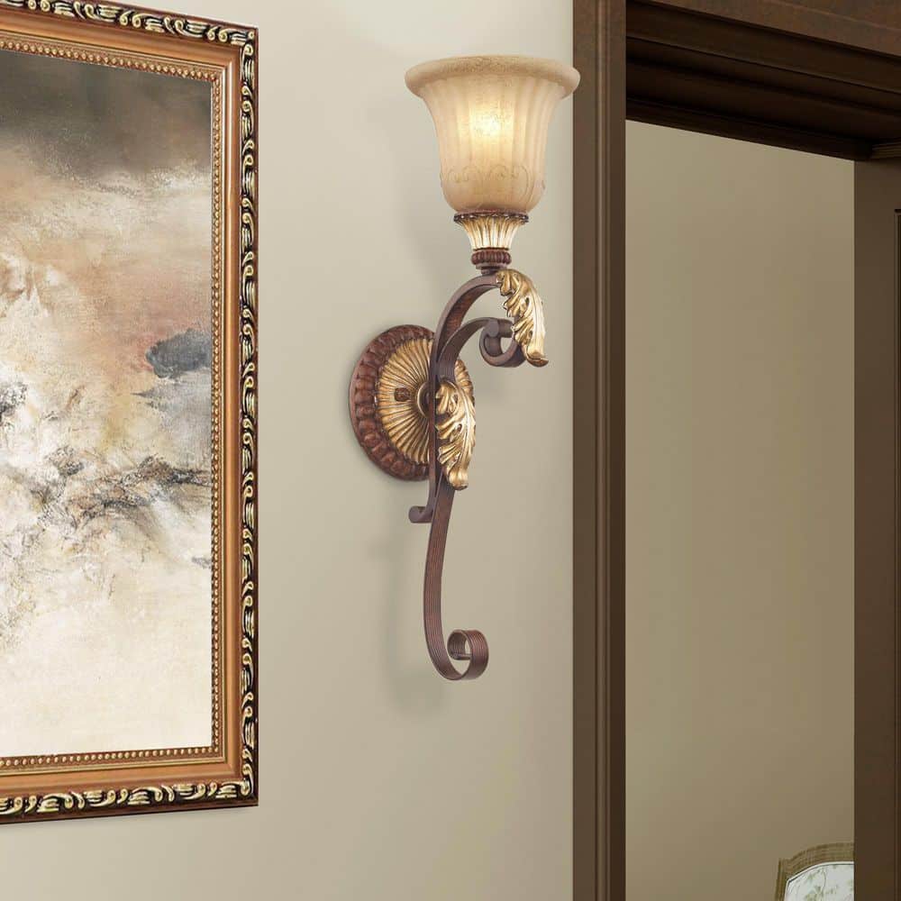 AVIANCE LIGHTING Chaumont 1 Light Verona Bronze with Aged Gold Leaf ...