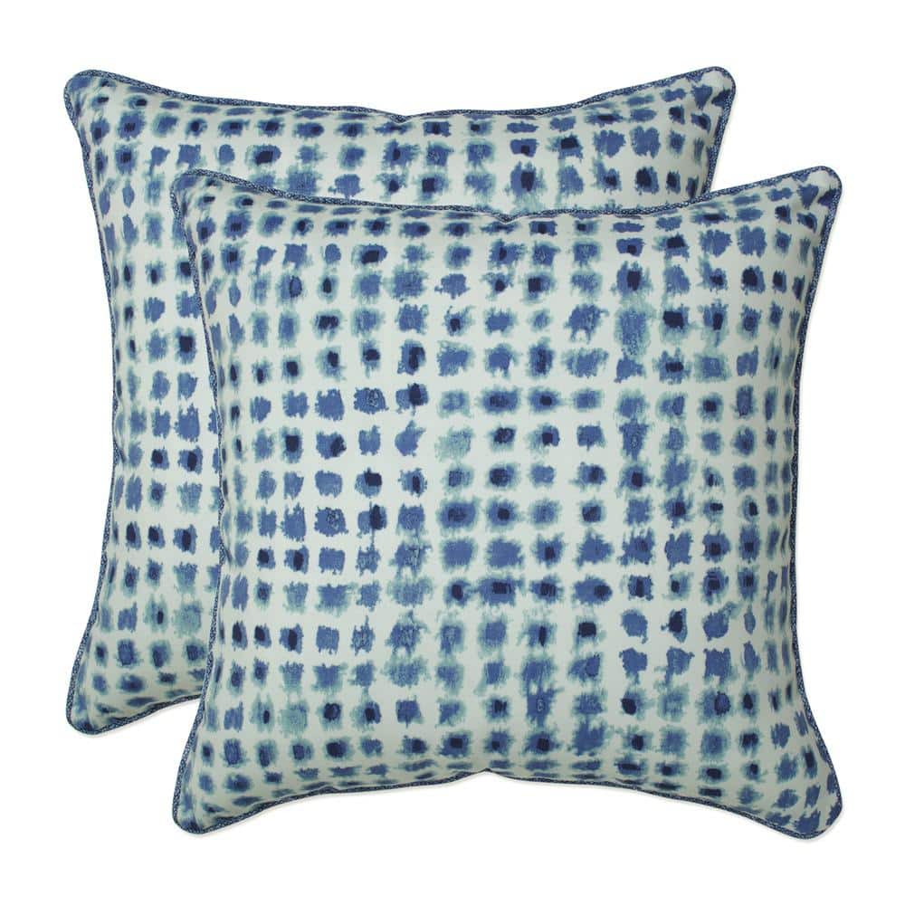 Pillow Perfect Blue Square Outdoor Square Throw Pillow 2-Pack 673295 ...