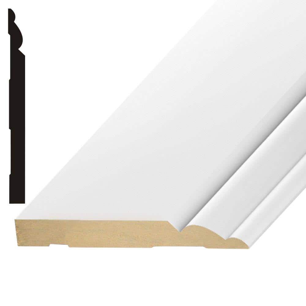 Kelleher Sierra 9/16 in. x 5-1/4 in. MDF Baseboard Molding MDF217A ...