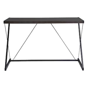 VEIKOUS 47 in. Black Rectangular Computer Desk With Flip-out Drawer CP ...